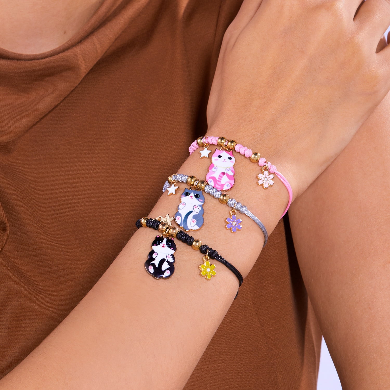 Cat Bracelet Women's Cute Fashion Pendant Woven - Walmart.com
