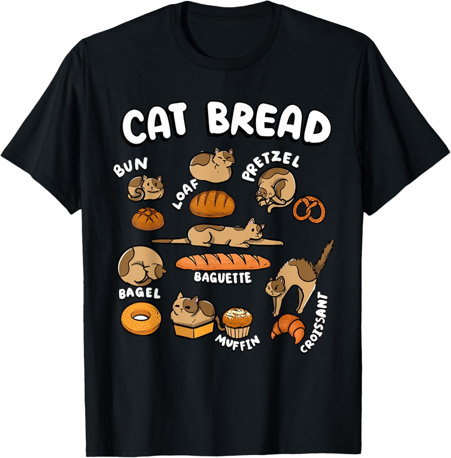 Cat Bread Foodie Kittten Pet Owner Loaf Lover Cat T-Shirt - Walmart.com