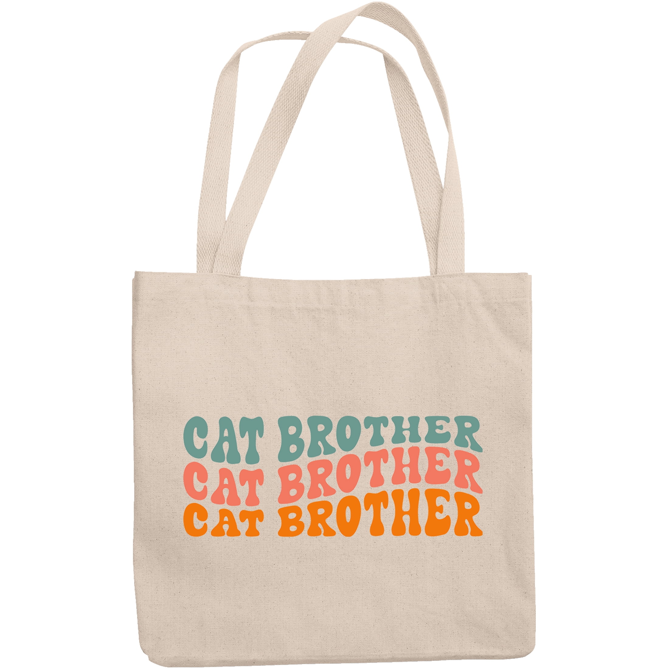 Cat Brother, Name for Brothers of Cats, Groovy Retro Wavy Text Merch ...