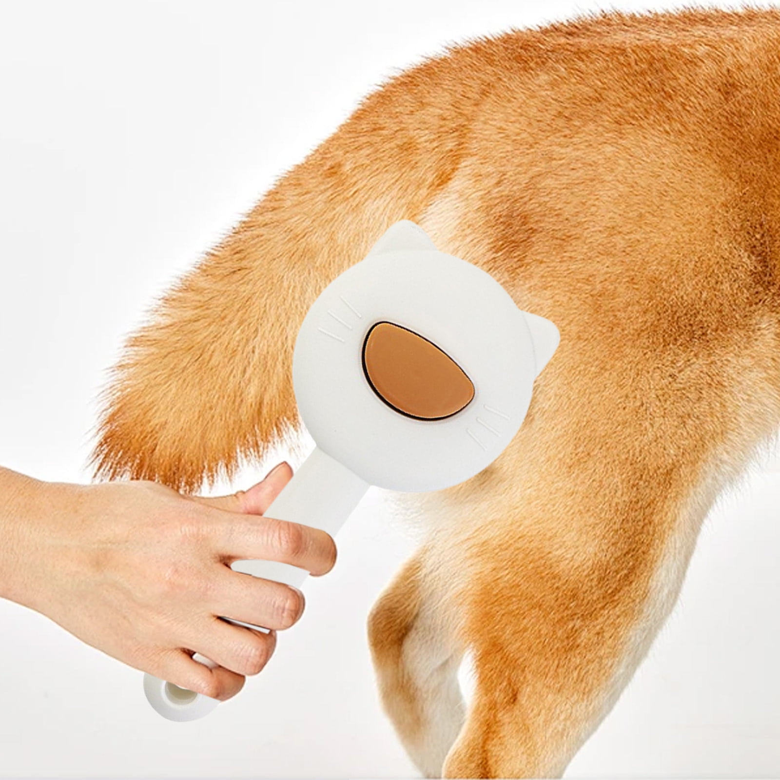 Cat Flea Comb Comb – Portable Massage Brush With One-Button Hair ...