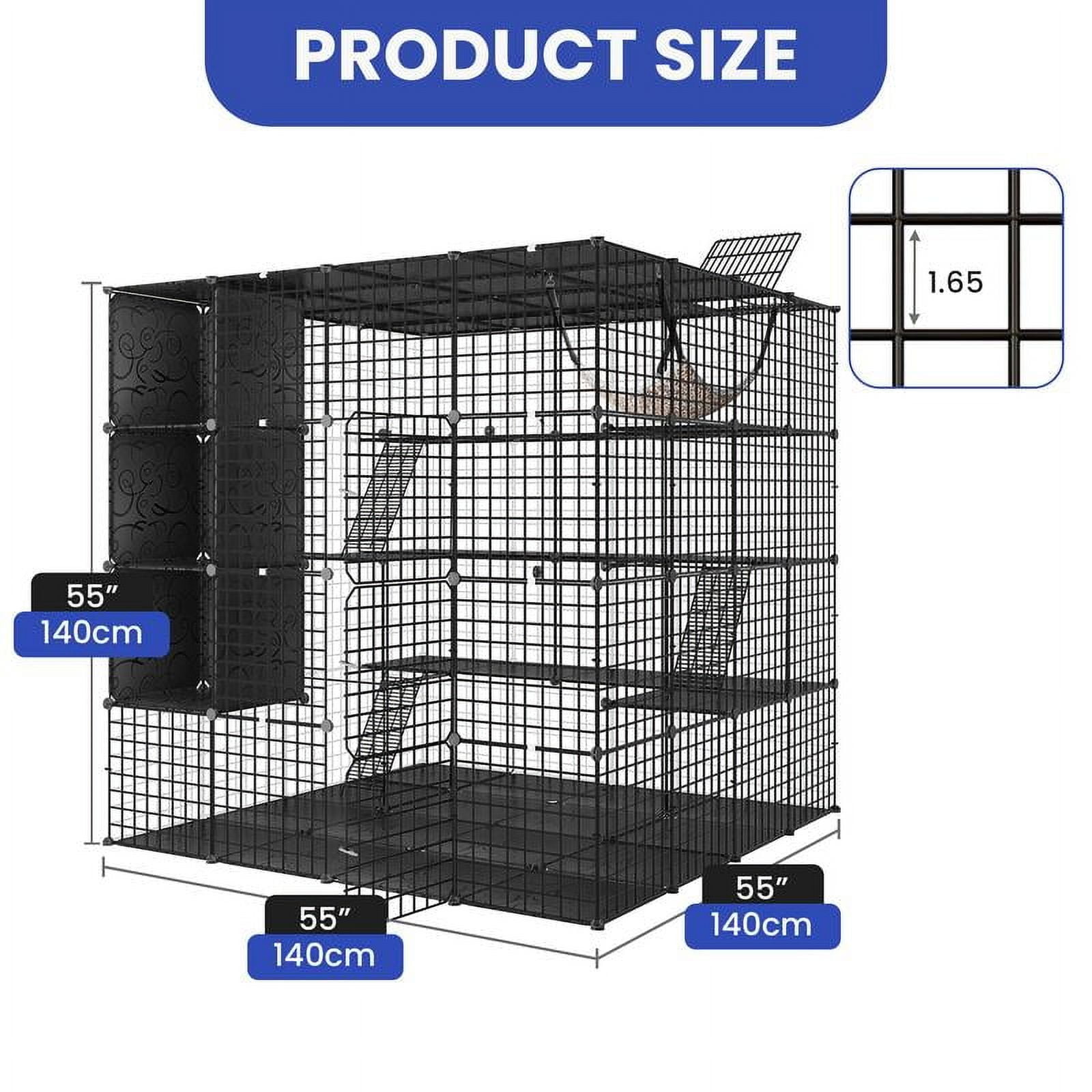Cat Cage Indoor Catio DIY Cat Enclosures Metal Cat Playpen 2/3/4-Tiers ...