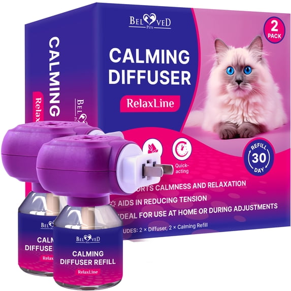 Beloved Pets Cat Calming Diffuser and Pet Anti-Anxiety Pheromone Plug ...