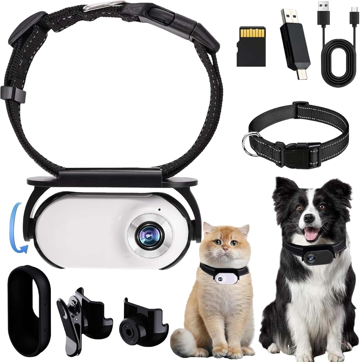 Cat Cam Pro 2.0, 2025 New Waterproof Pet Collar Camera, HD 1080p Pet ...