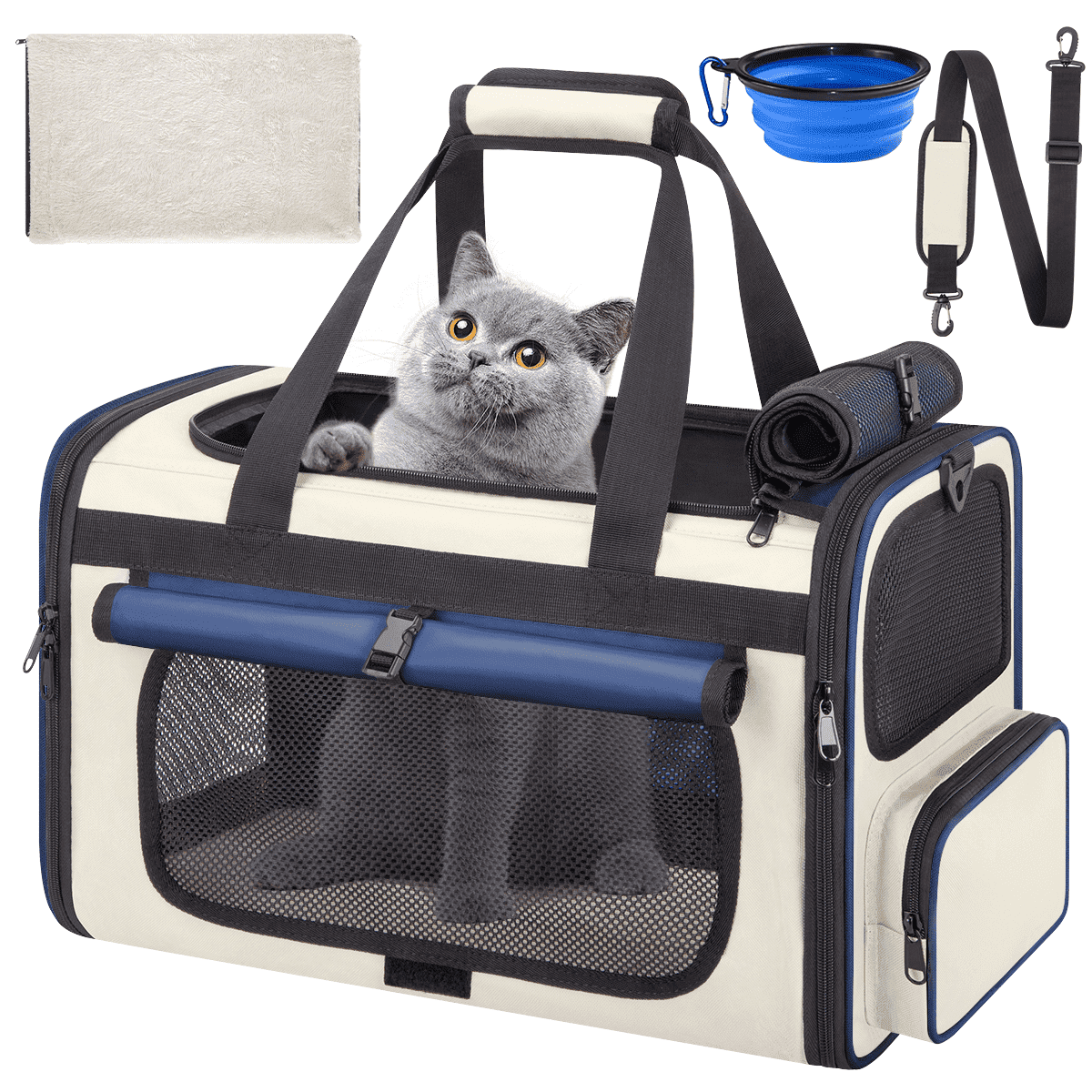 CshidWorld Large Cat Carrier, Airline Approved, 20lbs Capacity ...
