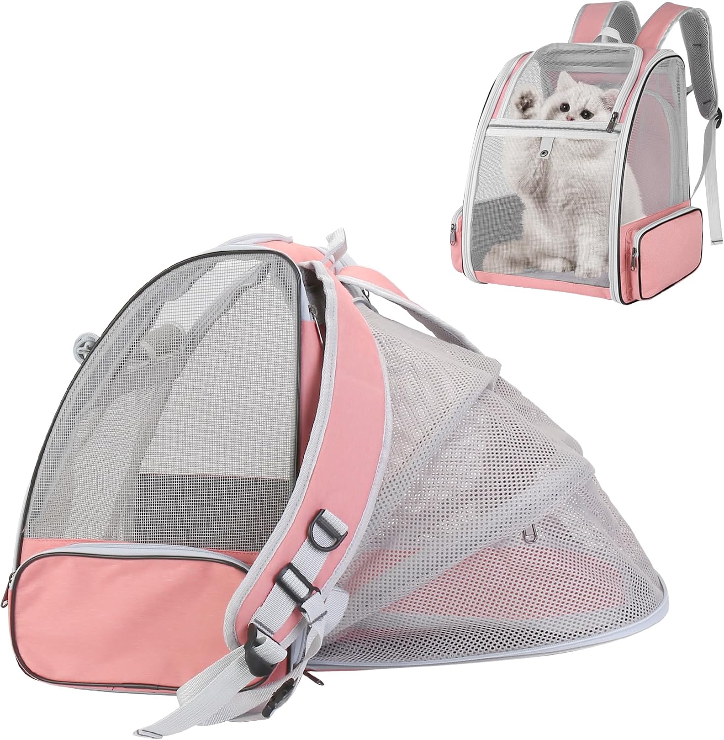 Cat Carrier Expandable Backpack, Airline Approved Pet Carriers for ...