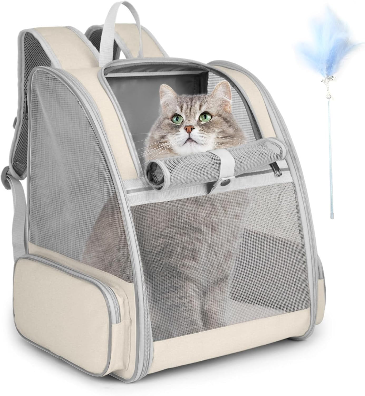 Cat Carrier Expandable Backpack, Airline Approved Pet Carriers for ...