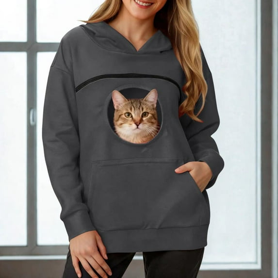 Cat Carrier sweatshirt, Pet Carrier Hoodie for Cats & Dogs, Cozy ...