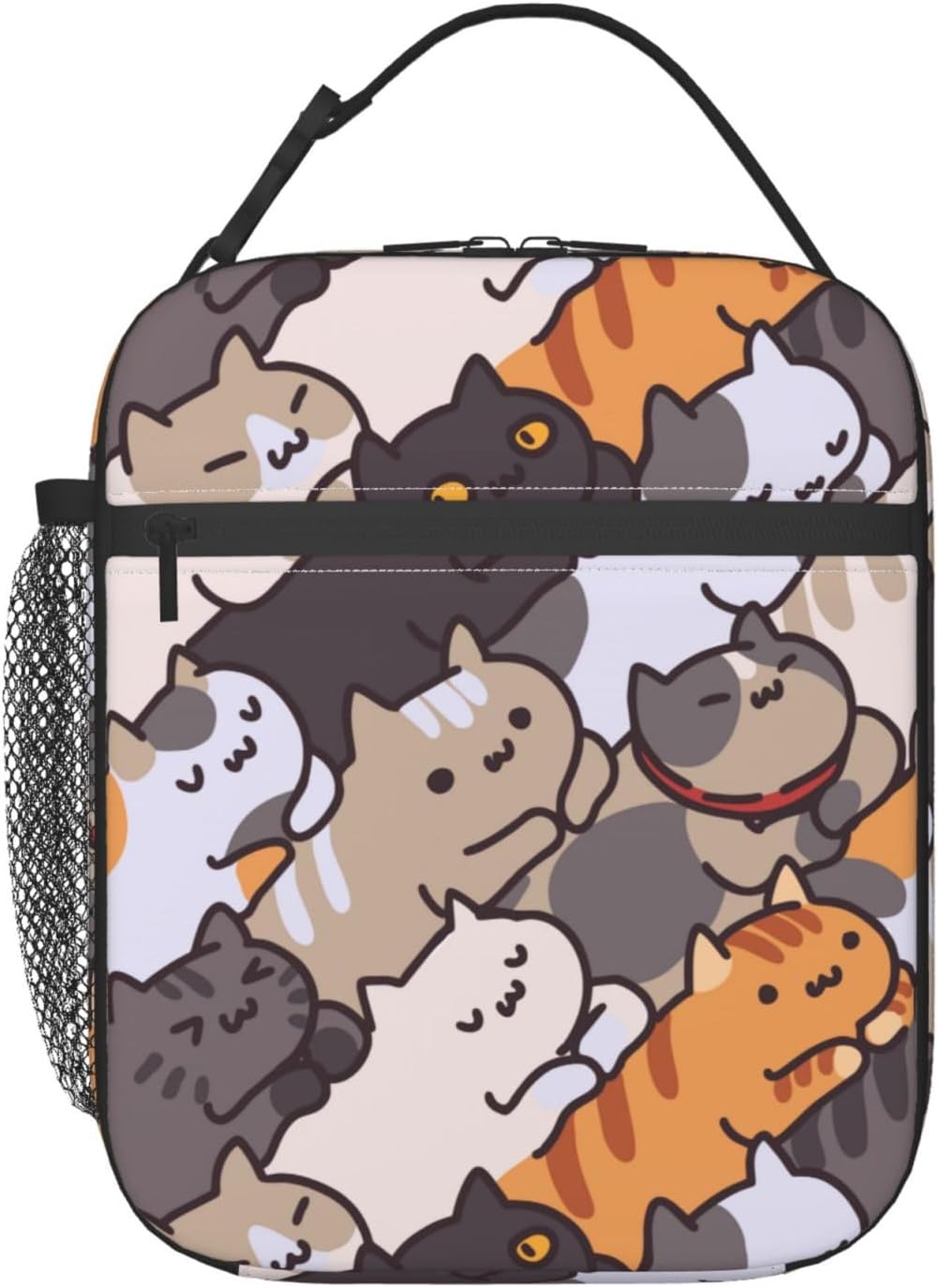 Cat Cartoon Animal Cute Lunch Bag Insulated Reusable Lunch Box Lunch ...