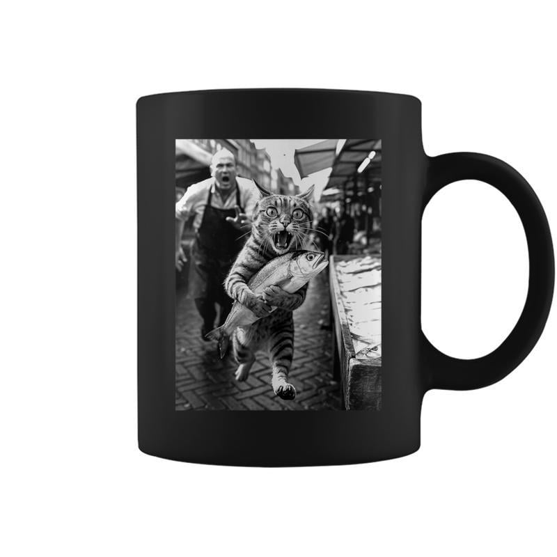Cat Cat Fish Market Chaos Animal Meme Humour Coffee Mugs - Walmart.com