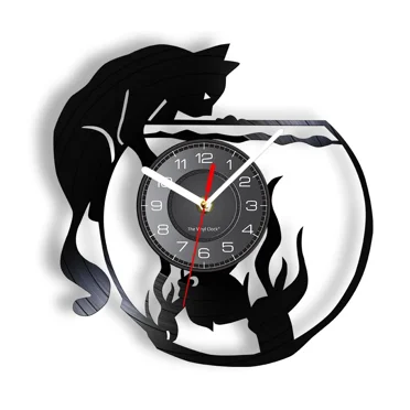 Space Cherry Red Lady Kit Cat Clock 15.5" Full Size Retro Style Kit-Cat ...