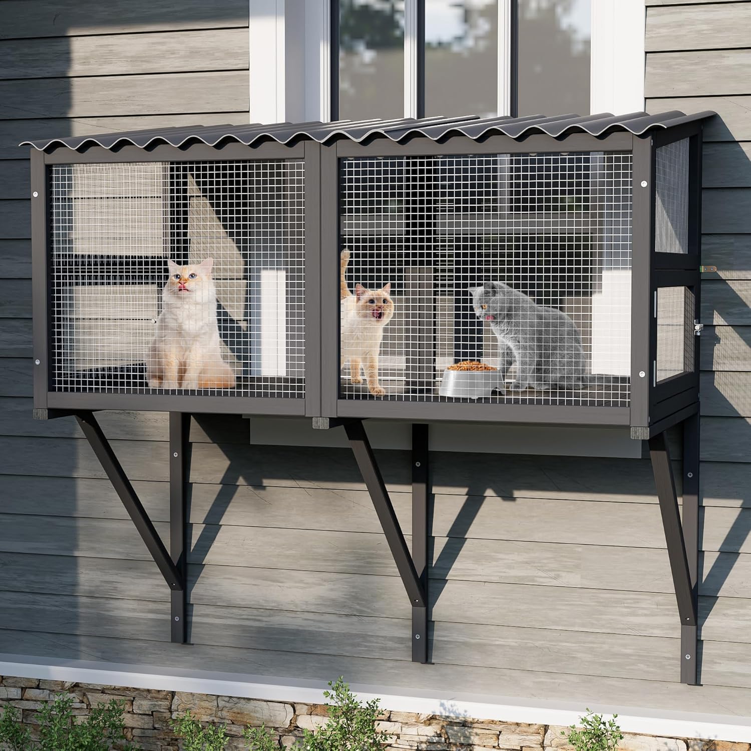 Cat Catio, Cat Window Perch for Large Cats - Catio Outdoor Cats ...