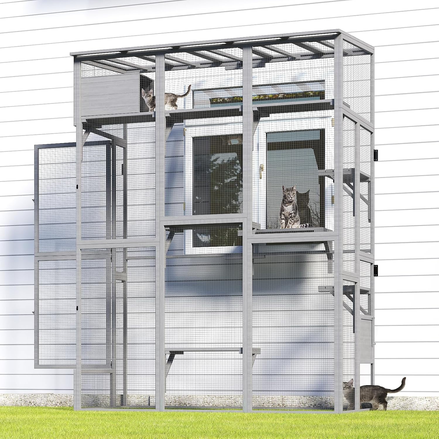 Cat Catio - Extra Large Window Catio Enclosure for Indoor/Outdoor Cats ...