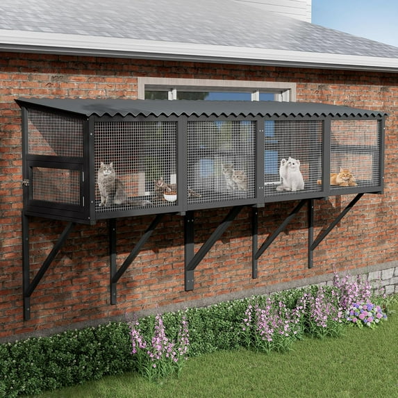 Cat Catio Window Perch for Large Cats - Outdoor Cat Enclosure Window ...