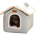 Cat Cave Bed, Cozy Condo Hideaway Tent, Soft Fluffy Washable Indoor ...