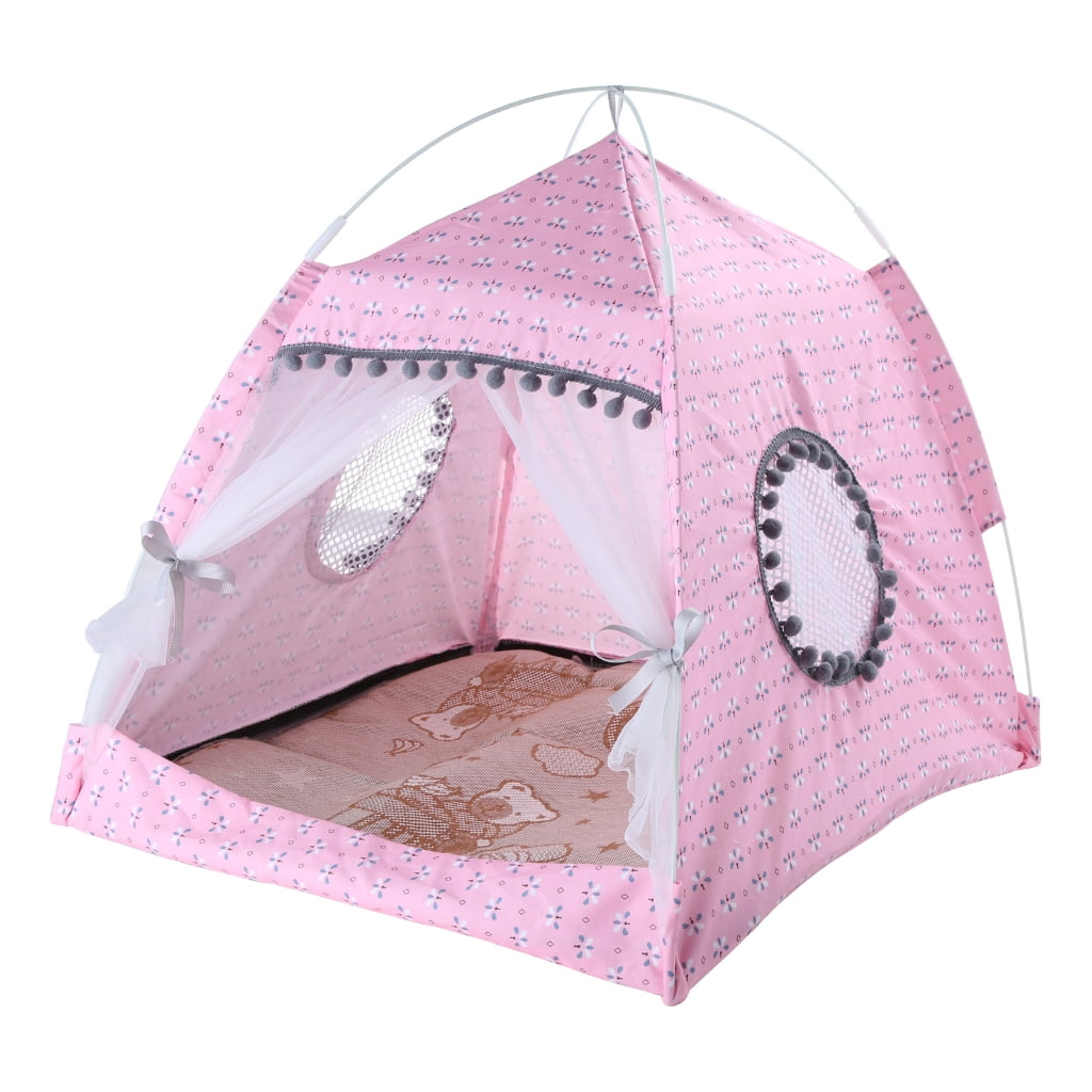 Cat Cave Bed Tent House for Indoor Small to Large Cats Easy to Assemble Summer Bed Two-Sided ...