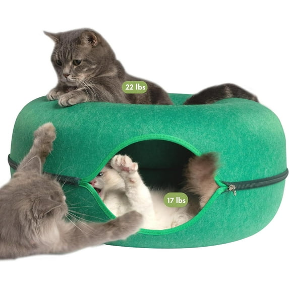 Cat Cave for Multiple & Large Cats Up to 30-45 Lbs, Scratch Detachable ...