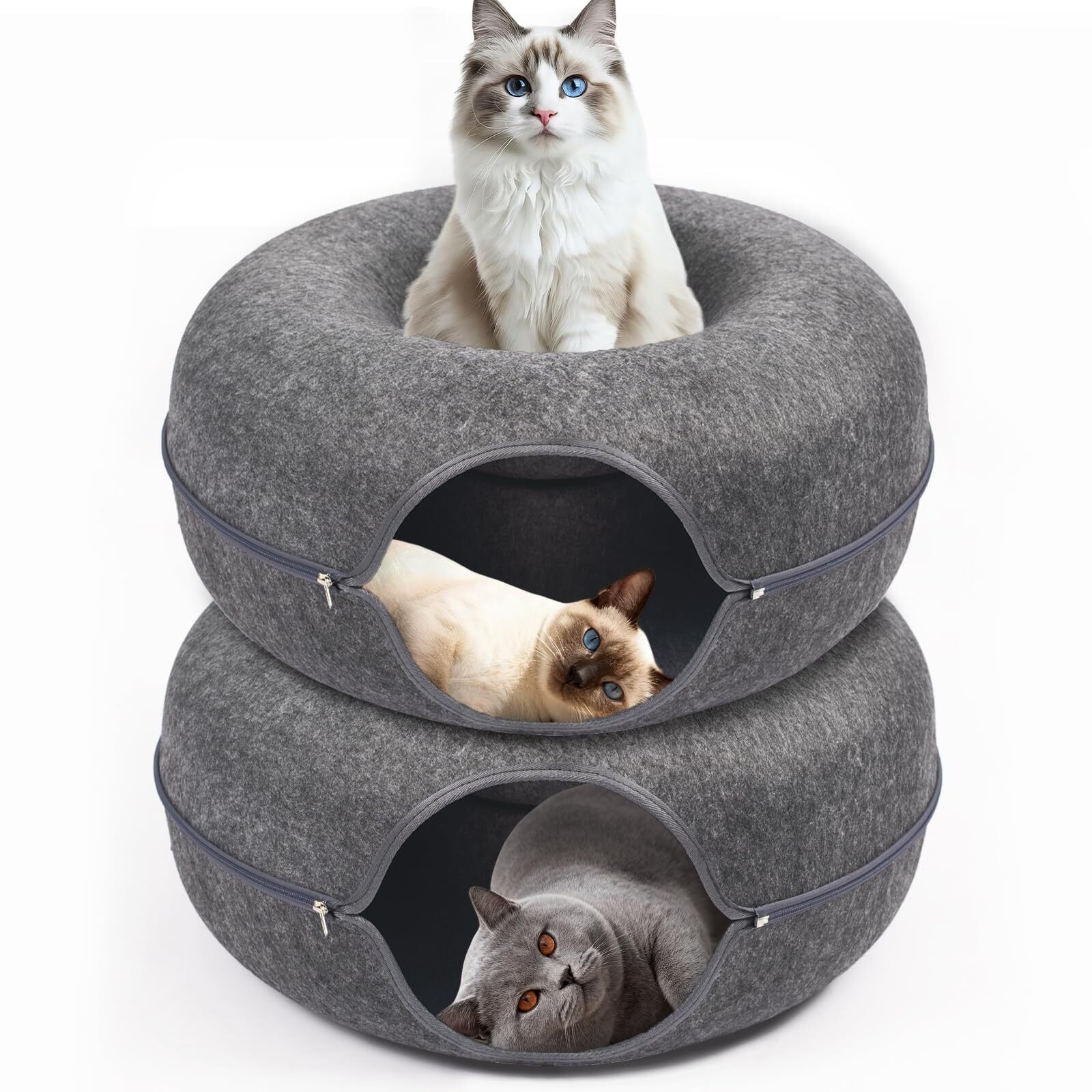Cat Caves for Indoor Cats, Large Cat Tunnel for Multiple & Large Cats ...