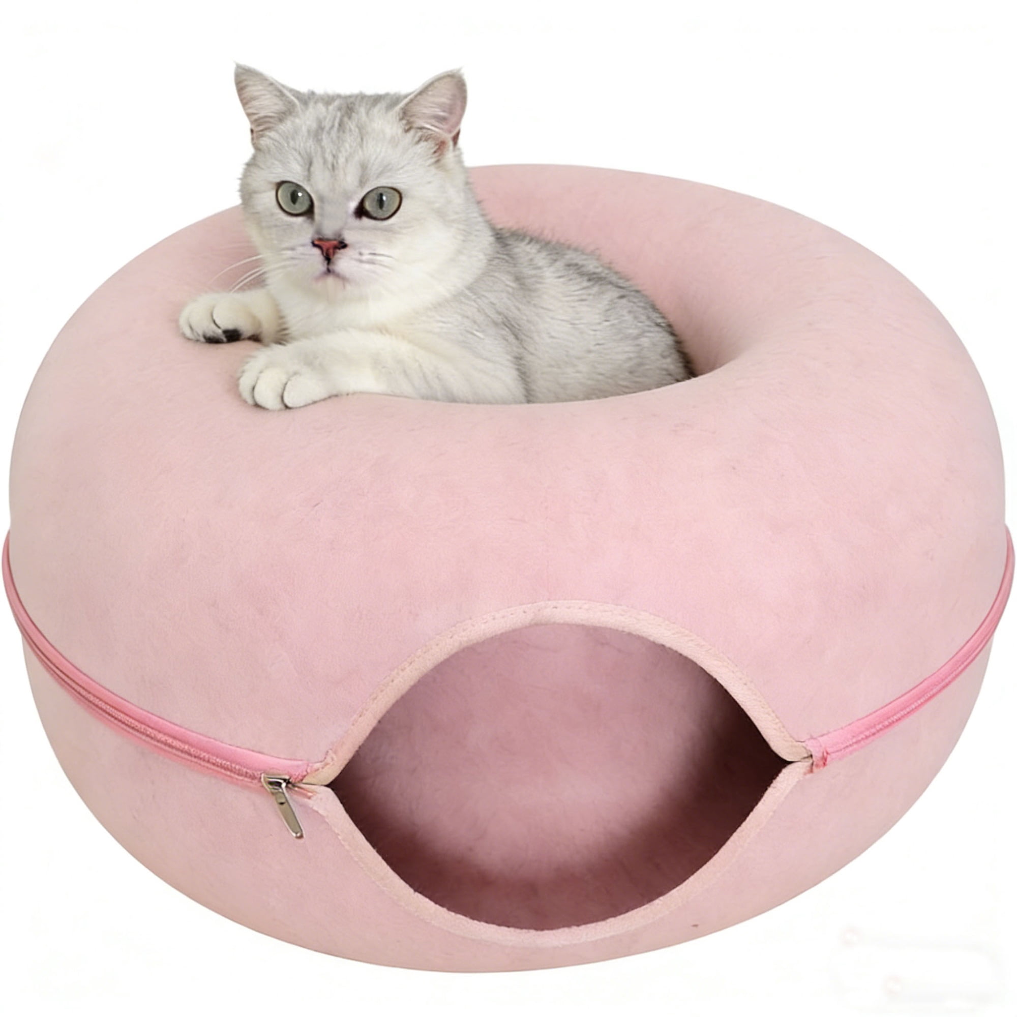 Cat Caves for Indoor Cats, Scratch-Resistant Cat Donut Tunnel for ...