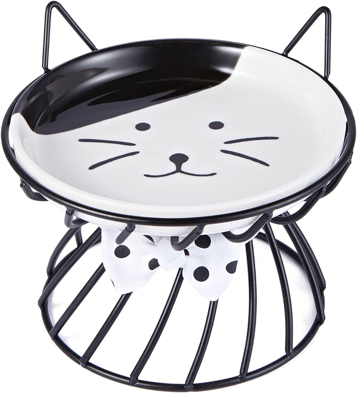 Cat Ceramic Bowls，High-Foot Neck Guard Food Bowls Large Diameter Pet ...