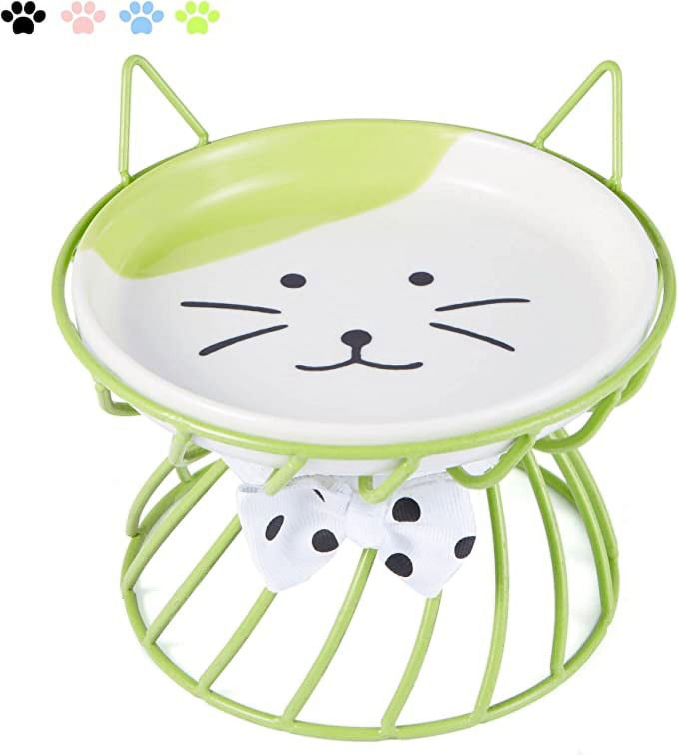 Cat Ceramic Bowls，High-Foot Neck Guard Food Bowls Large Diameter Pet ...