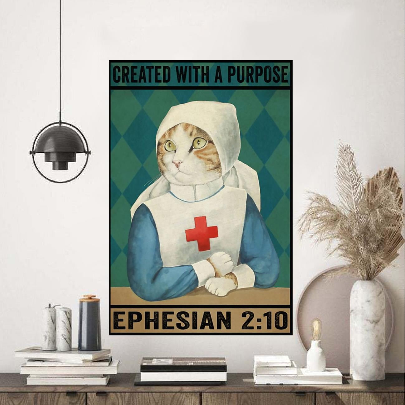 Cat Certified Nursing Assistant Created With A Purpose Ephesian Poster ...