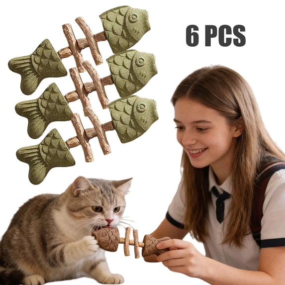 Cat Chew Toy, Catnip & Silvervine Dental Chew Sticks with Gall Fruit ...