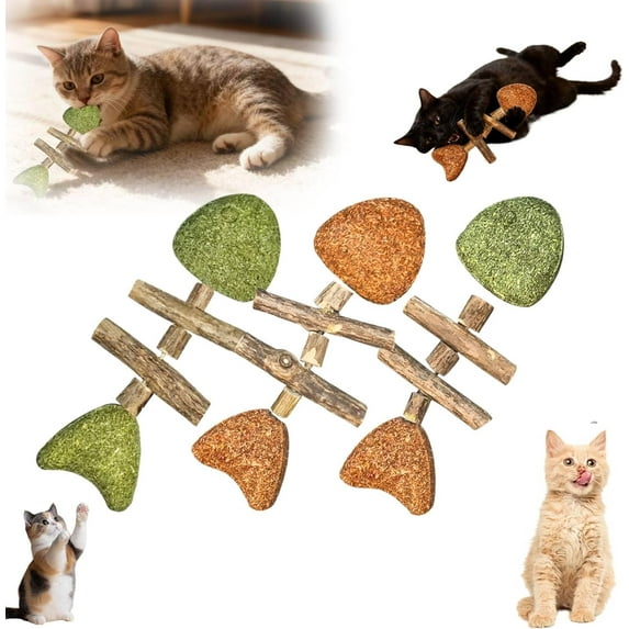 Cat Chew Toy Teeth Cleaning, Fishbone-Shaped Chew Stick, Teeth Cleaning ...