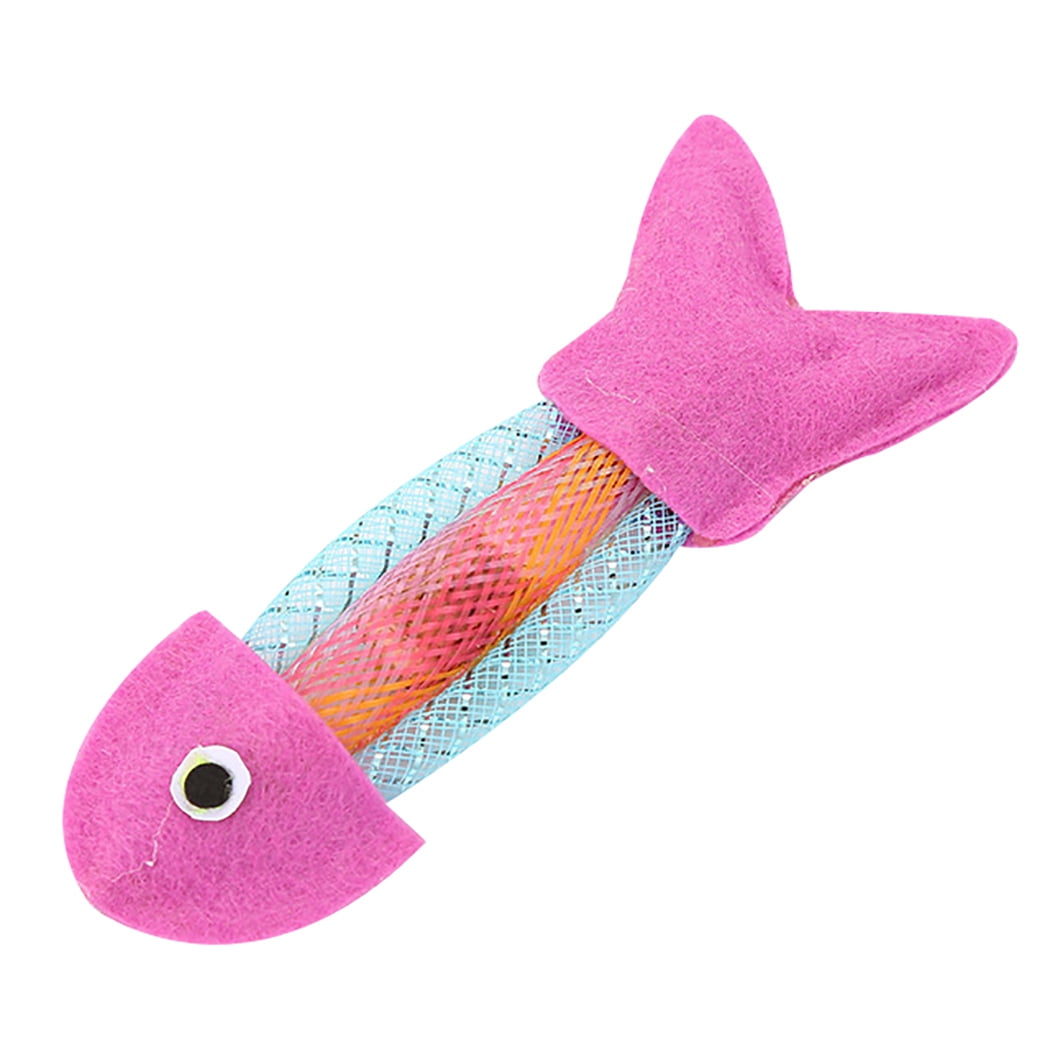 Cat Chewing Toy Cloth Silvervine Fish Shaped Kitten Chew Toy Cat ...