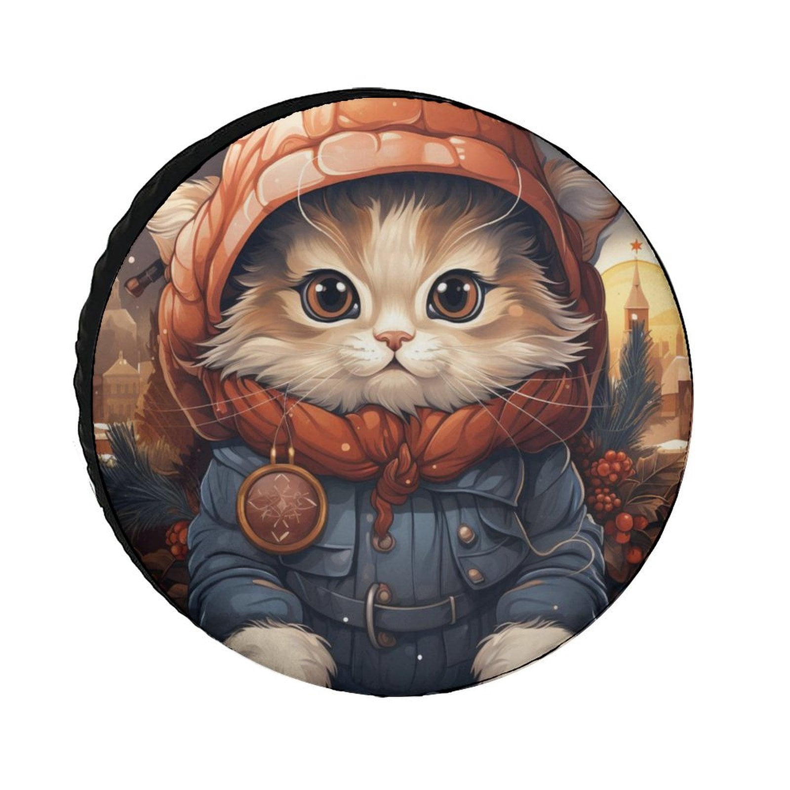 Cat Christmas Camping Spare Tire Cover Cat Lover Gifts for Women ...