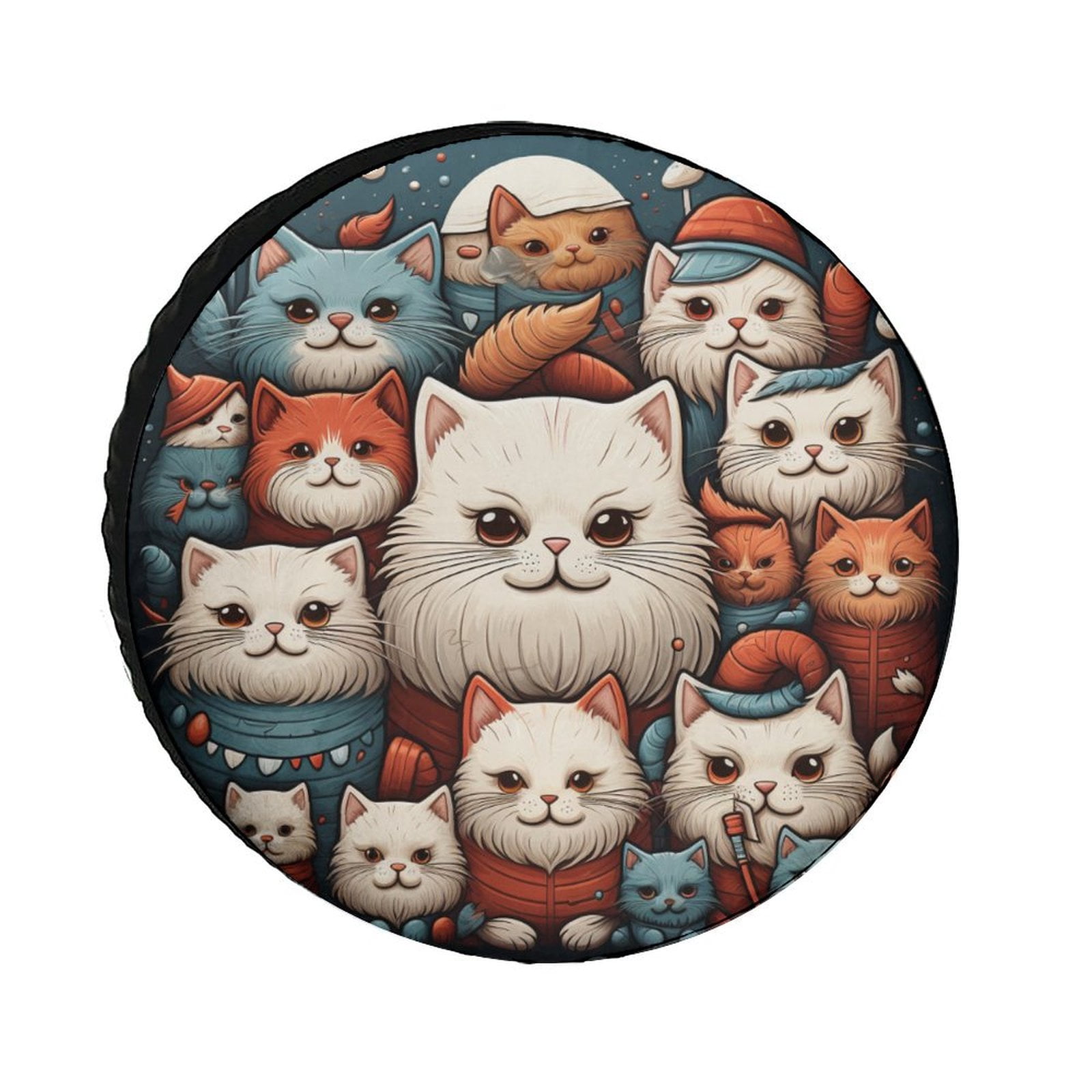 Cat Christmas Camping Spare Tire Cover Cat Themed Gift For Cat Lovers ...