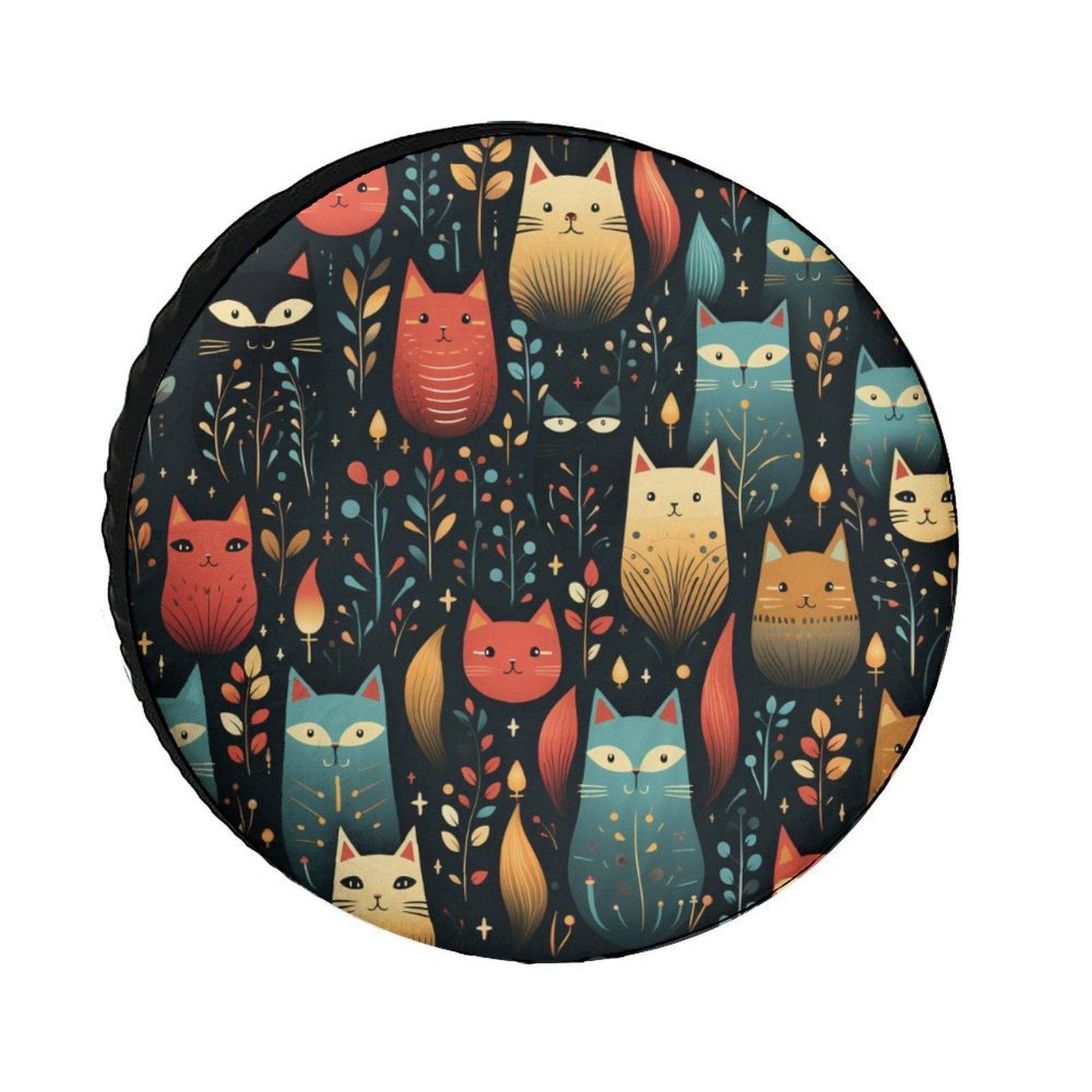 Cat Christmas Spare Tire Cover Funny Cat Theme Weatherproof Universal ...