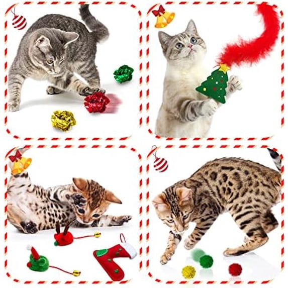 Cat Christmas Stocking, 10 Pack Gifts for Christmas, Interactive ...