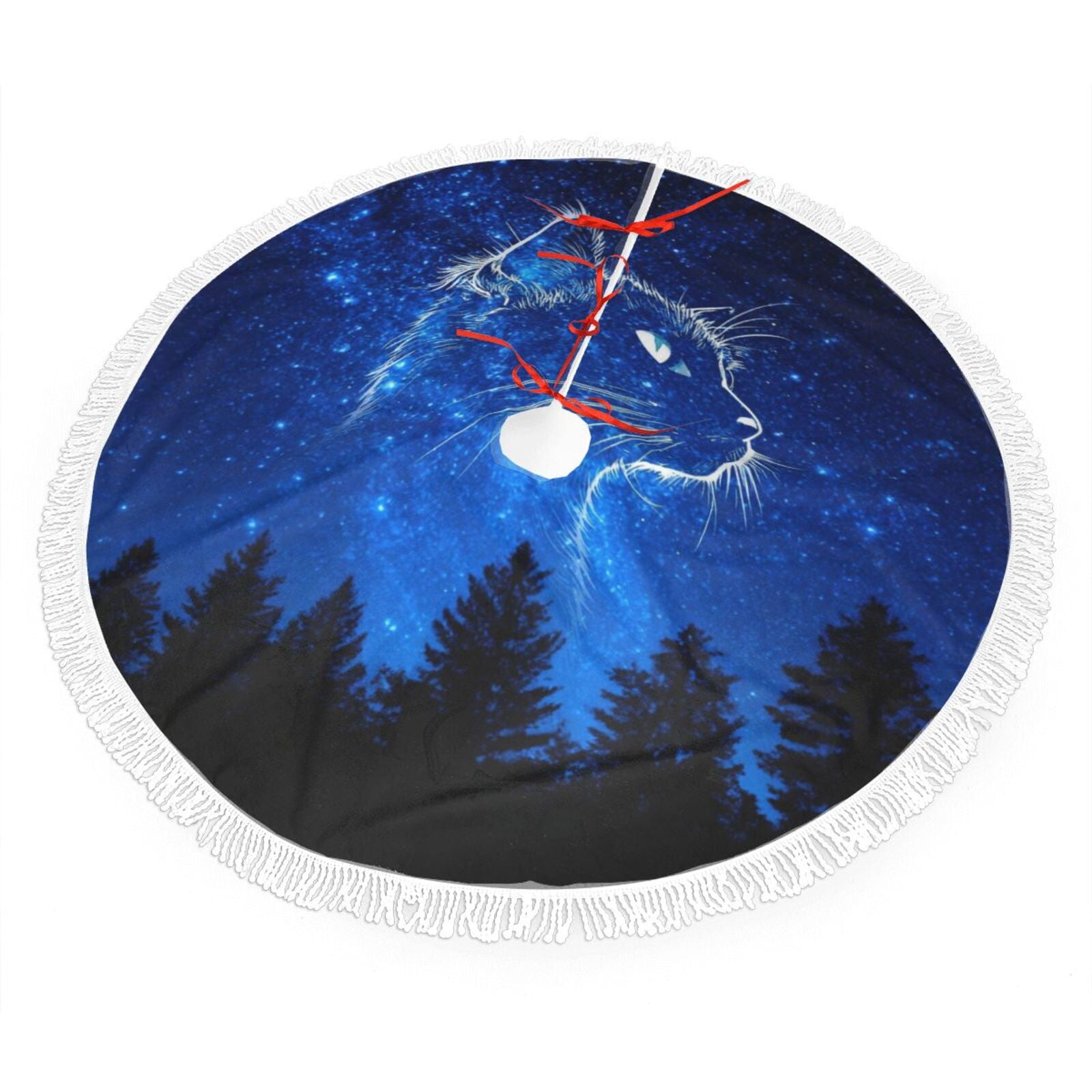 Cat Christmas Tree Skirt For Holiday Decorations Xmas Tree Skirt With ...
