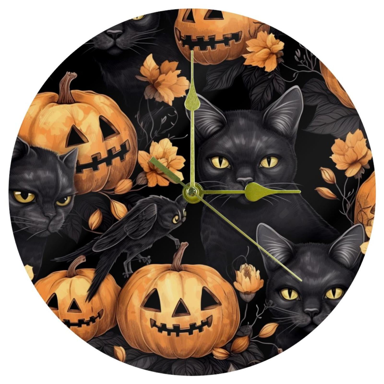 Cat Circular Acrylic Wall Clock - Elegant Timepiece for Home Décor ...