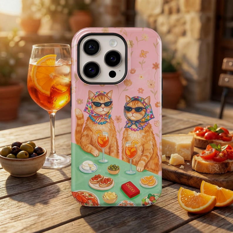 Cat Clear Phone – Italian Summer Aesthetic Cover - Walmart.com