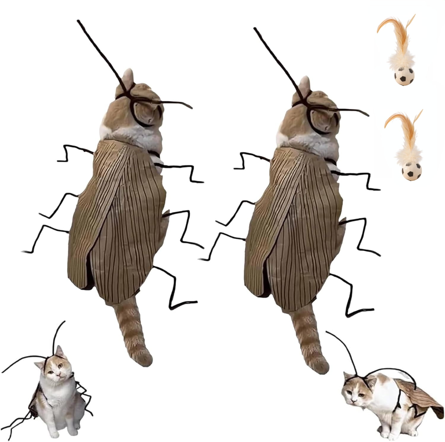 Cat Cockroach Clothing DIY Kit, Funny Cockroach Kitten Pet Cape Craft ...