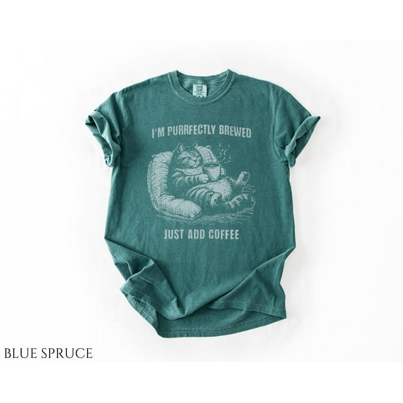 Cat Coffee T-Shirt, 90s Y2K Retro Graphic Tee, Funny Shirt, Meme Tshirt ...