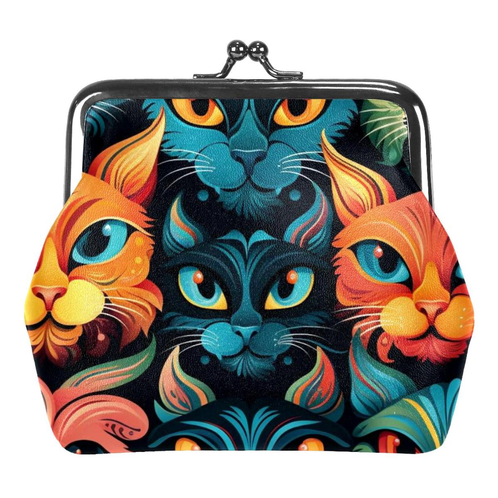 Cat Coin Purse, Kiss Lock Coin Purse, Large Capacity Coin Pouch, Change ...
