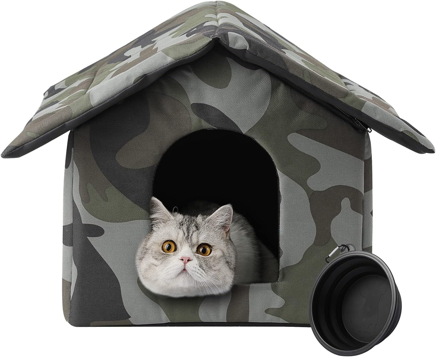 Cat Collapsible Outdoor Cat House for Cats and Puppies, Pet Shelter ...