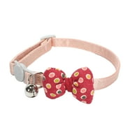 Ribbon Bow Tie Cat Collar with Bell, Breakaway Cat Collar for Boy Cats ...
