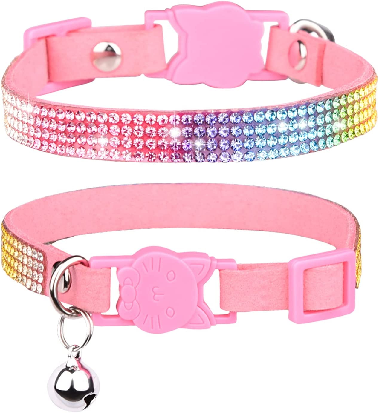 XIHAMA Cat Collar Breakaway, Velvet Adjustable 7.5-12.5 Inches ...