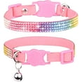 Cat Collar Breakaway Bling Diamond Rhinestone with Bell Adjustable for ...