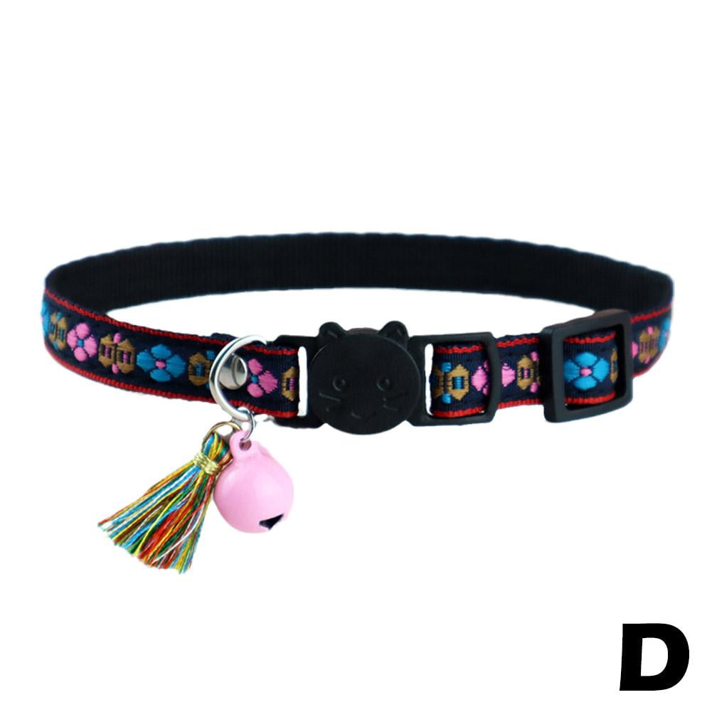 Cat Collar Breakaway with Bells, Adjustable Cute Tribal Pattern Kitten ...