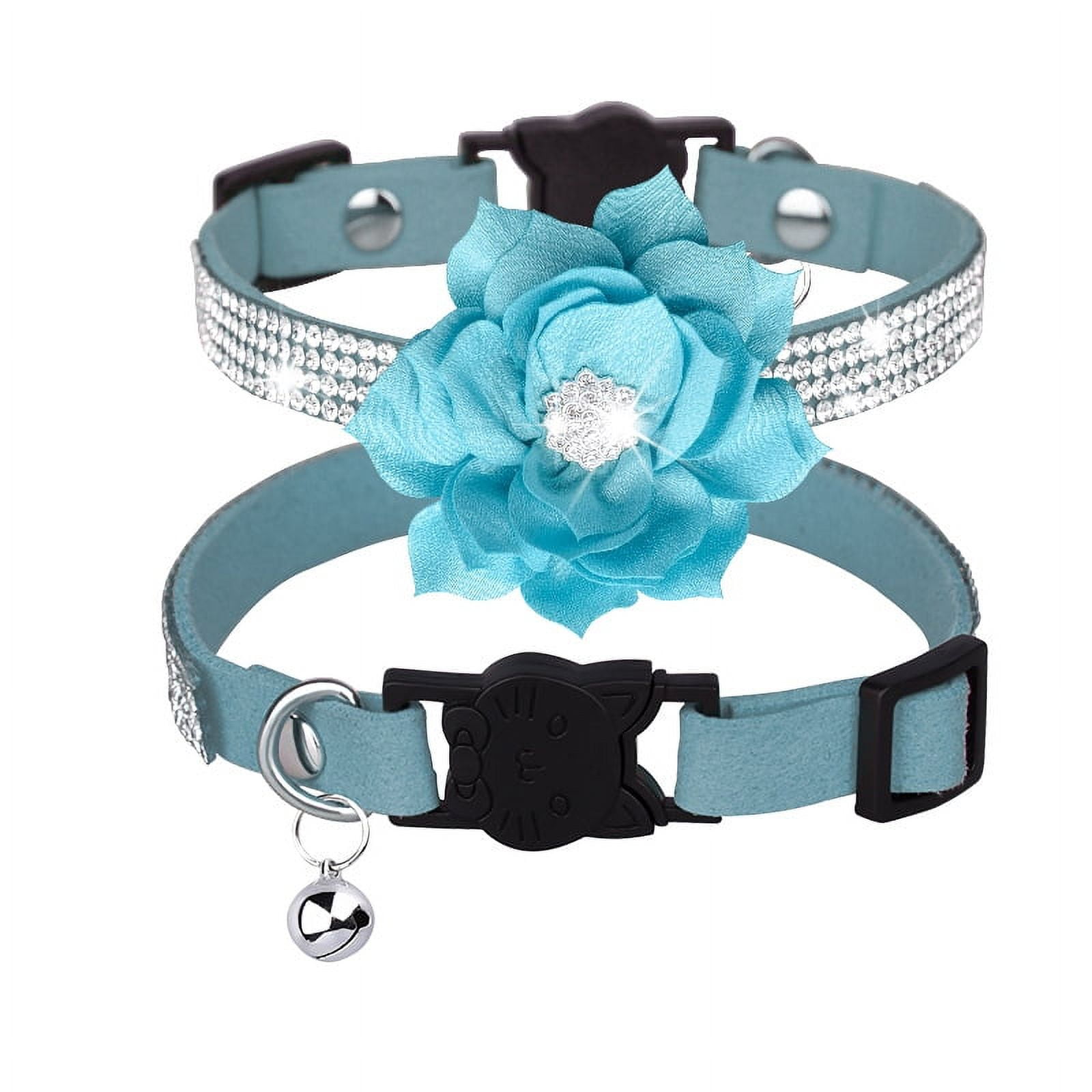 Cat Collar, Fashion Bling Rhinestone Diamond Collars with Bell, Puppy ...