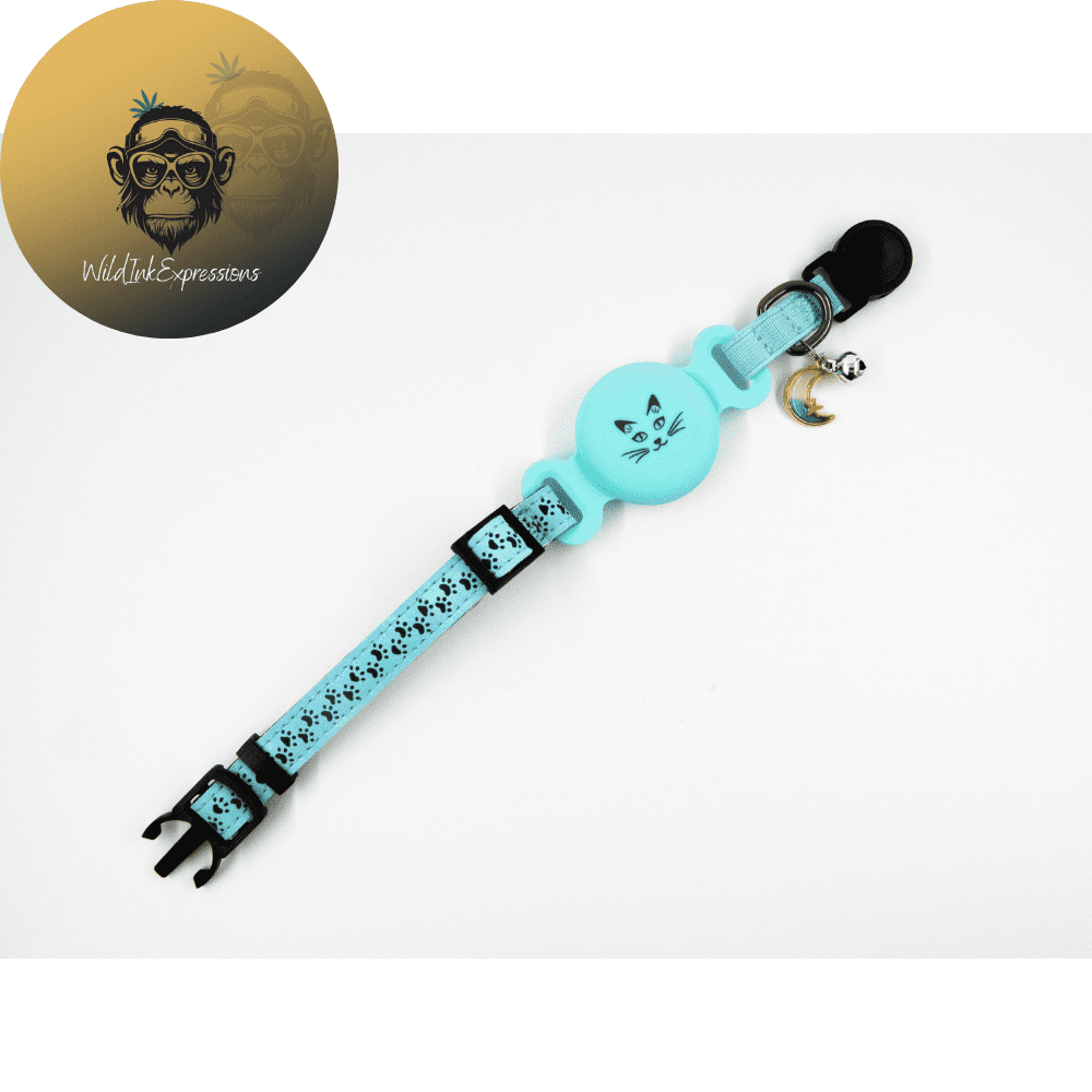 Cat Collar Green Paw XSmall Breakaway Safety Reflective Lightweight XS ...