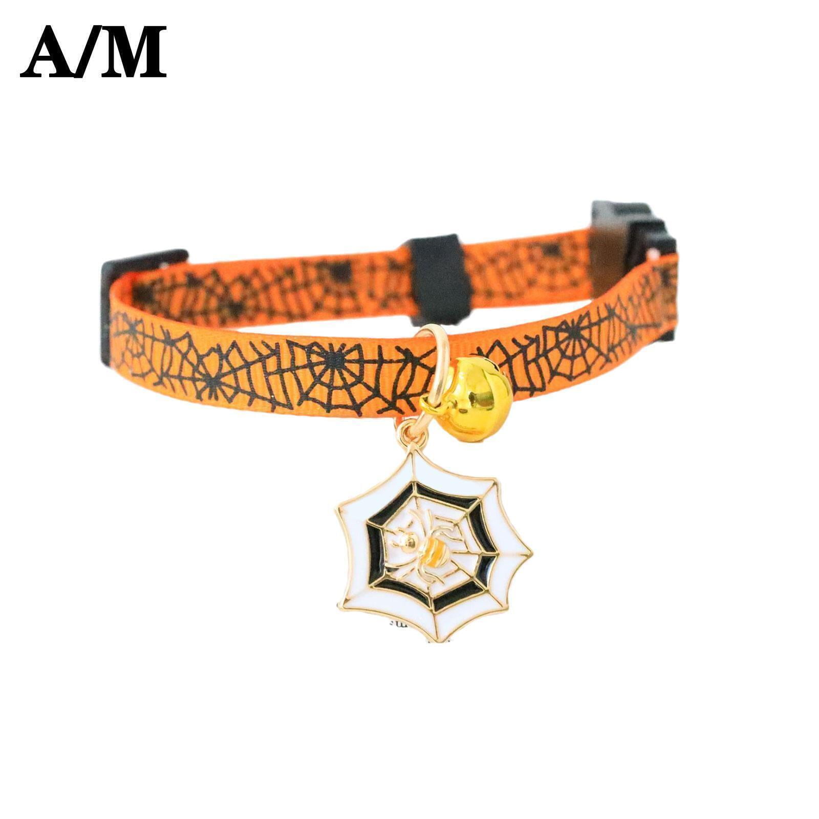 Cat Collar Nylon with Safety Bell & Away Buckle Halloween Spooky Themed ...