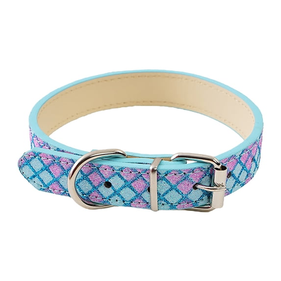 Cat Collar Pet Collar Light Ring Reflective Cat Wind Leather Check Dog ...