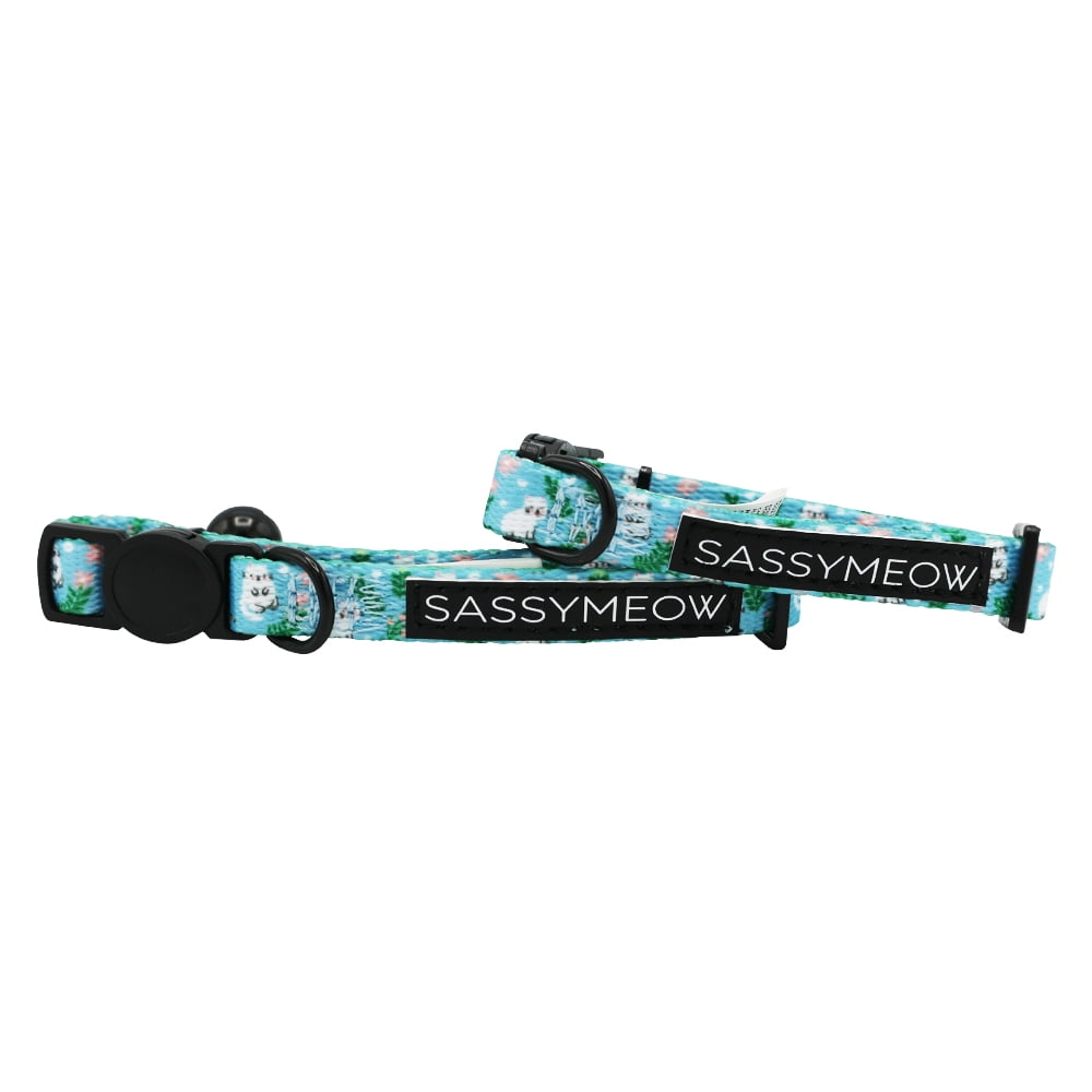 Sassy Meow Cat Collar M - Purrs & Petals - Walmart.com