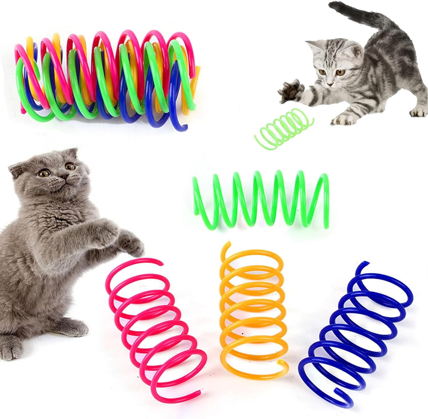 Cat Colorful Spiral Springs Cat Creative Toys for Kitten Birthday ...