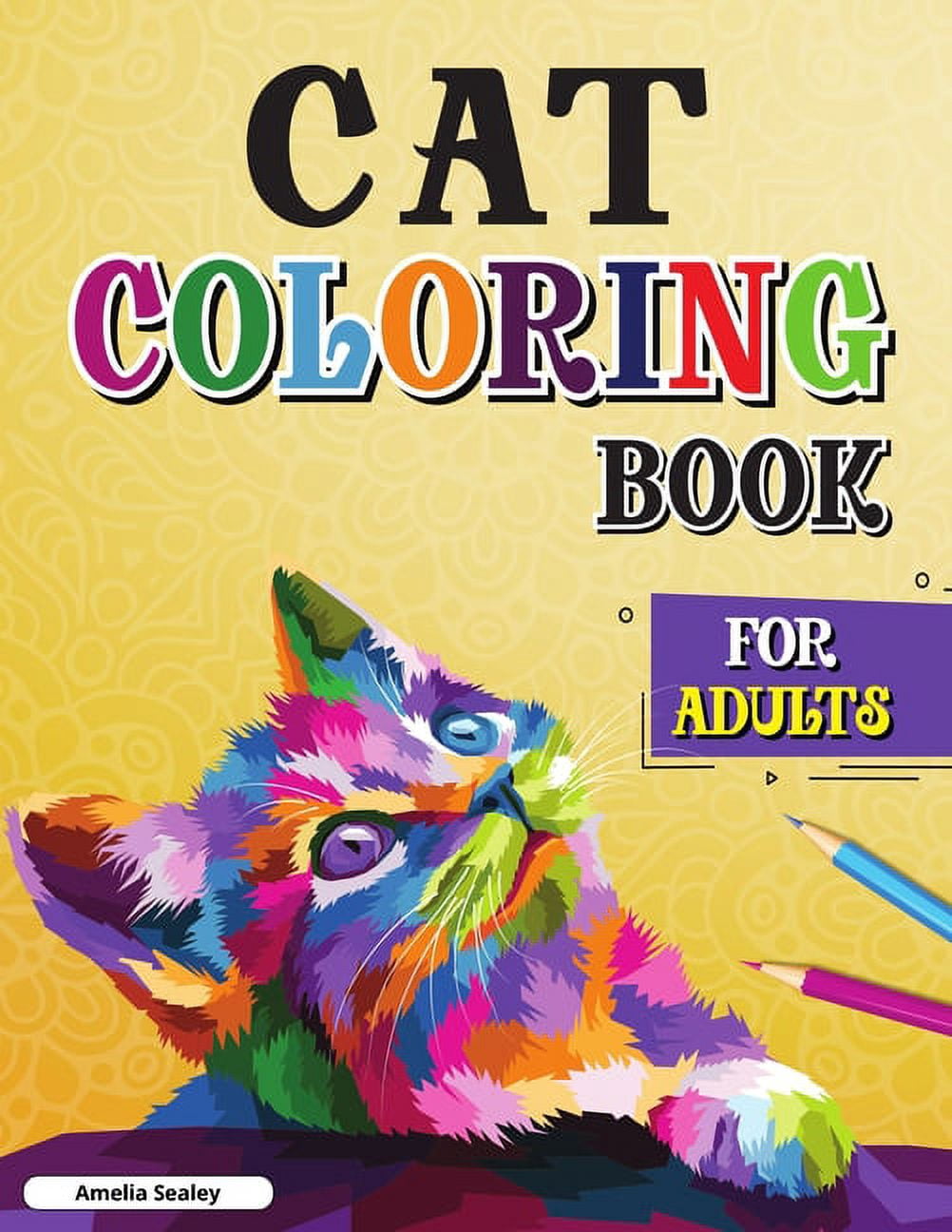Cats with Mandalas - Adult Coloring Book: Stress relief & Relaxing Cats ...